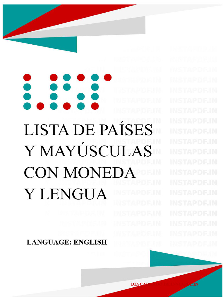 InstaPDF.in Lista de Países y Capitales con Idioma 419 | PDF | Finanzas internacionales ...