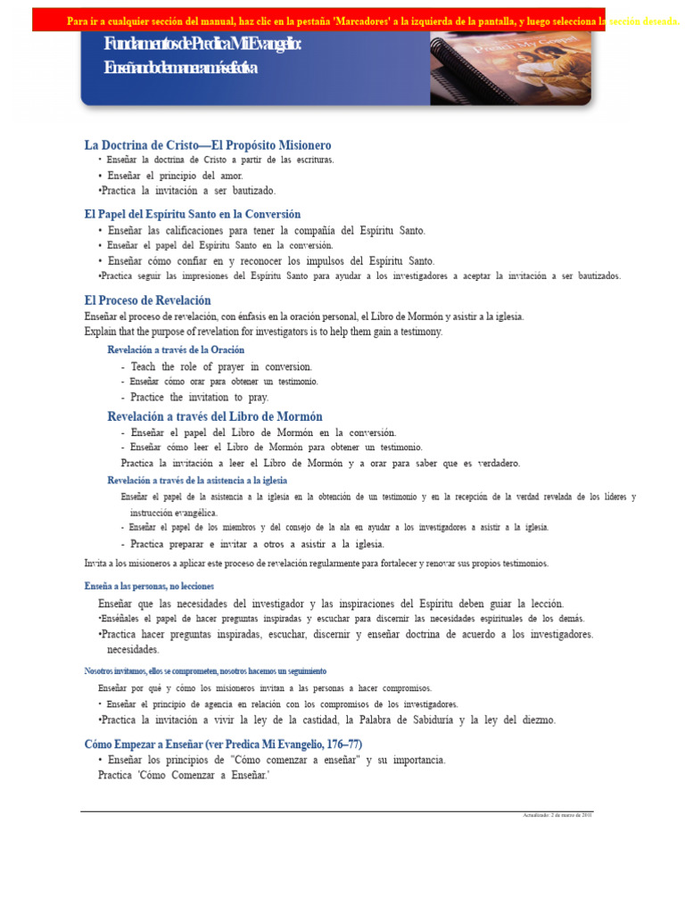 Fundamentos de Predica Mi Evangelio | PDF | Oración | Libro de Mormón