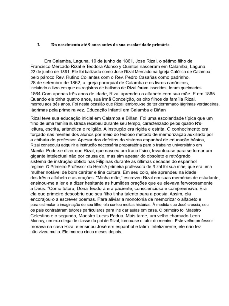 Vida e Obras de Rizal - Rivera-Jy-Anne-C | PDF | Filipinas | Madri