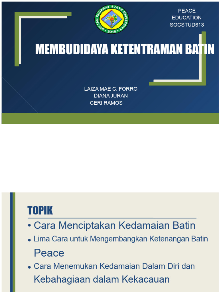 5 Cara Mencapai Kedamaian Batin | PDF
