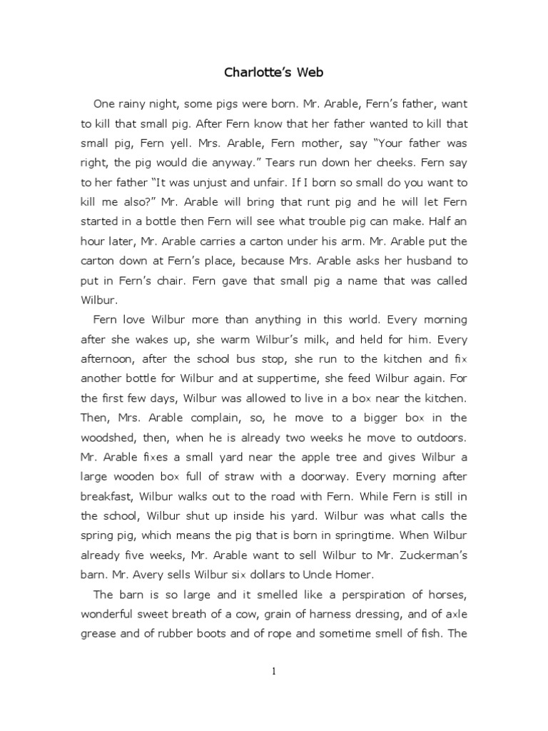 Charlotte's Web | PDF | Nature