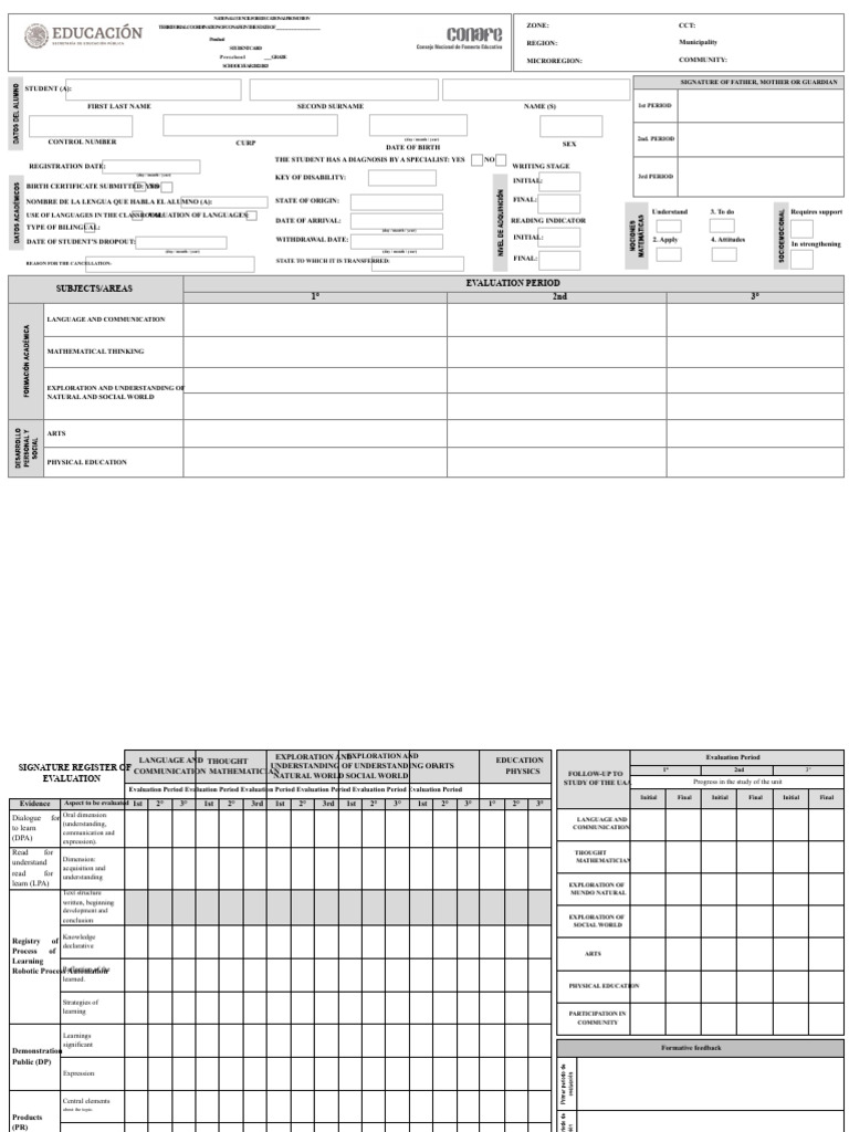 Presco Card 22-23 | PDF | Learning | Cognition