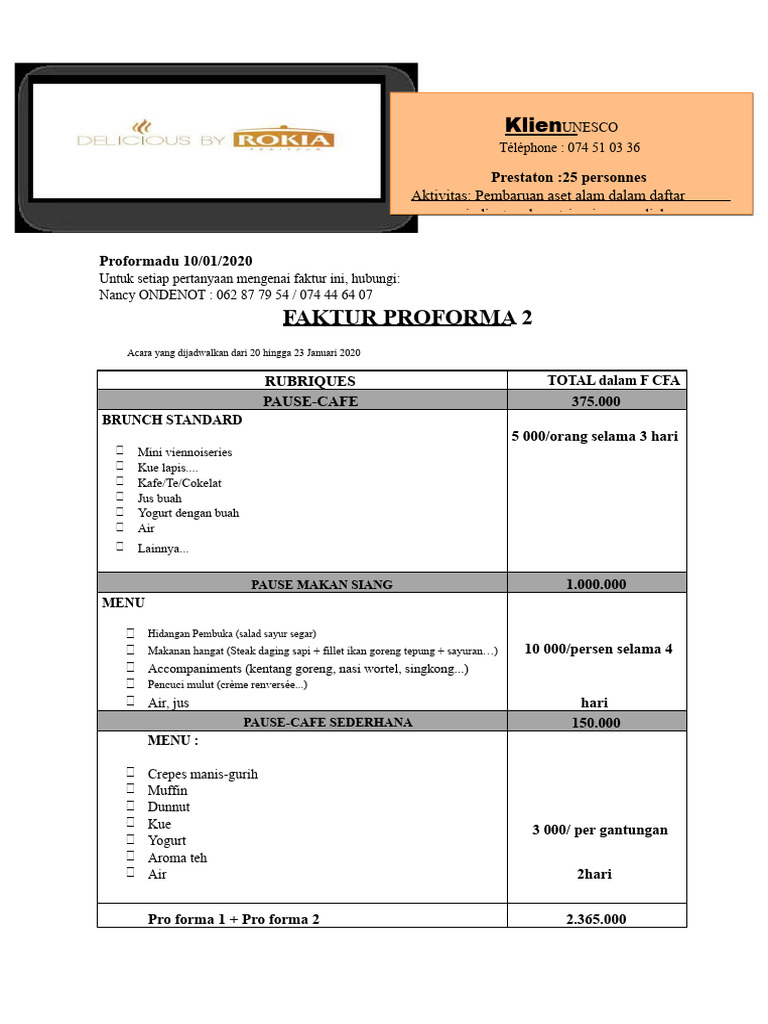 Pro Forma 2 | PDF
