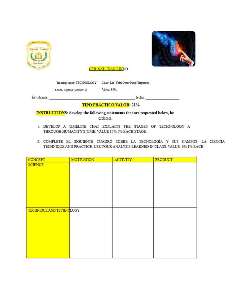 Seventh Grade Technology Exam | PDF | Tests | Evaluation Methods