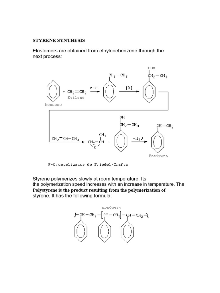 Synthesis of Styrene | PDF