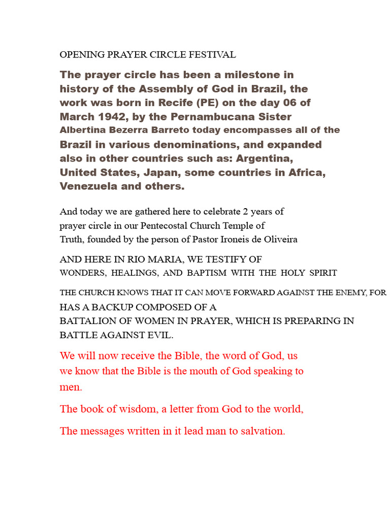Prayer Circle Alessandra | PDF