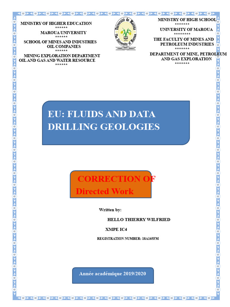 Correction of Fluid TD and Geological Data From Drilling 1 | PDF ...
