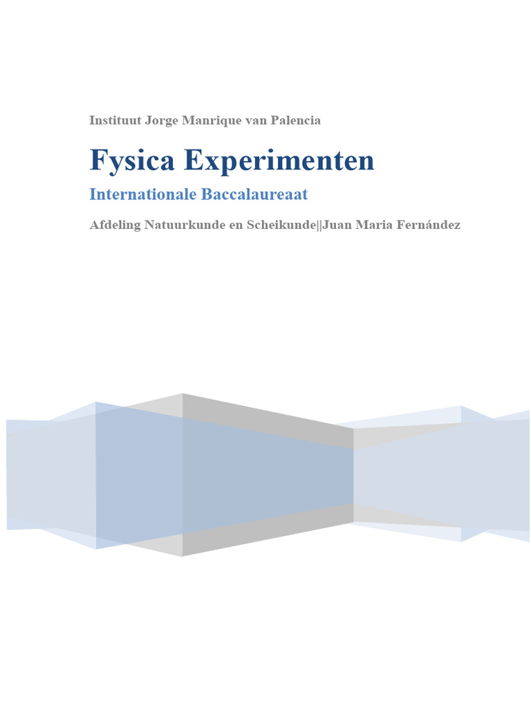 Fysica IBExperimenten | PDF