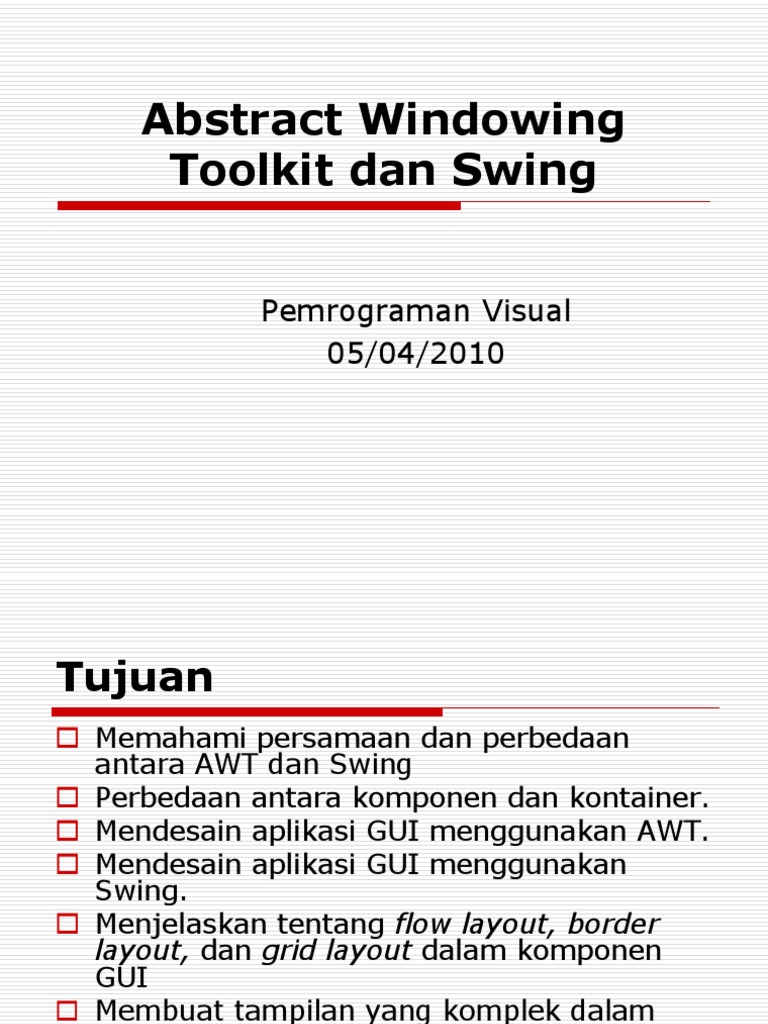 Abstract Windowing Toolkit Dan Swing | PDF | Komputer