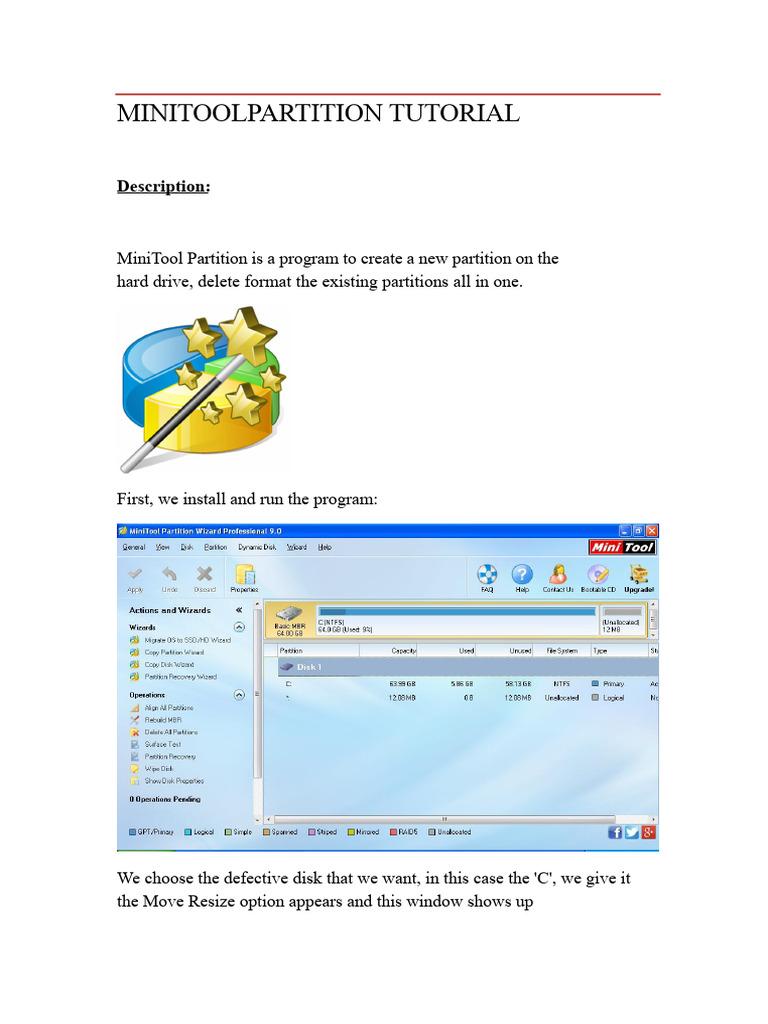 Minitool Partition Wizard Tutorial | PDF