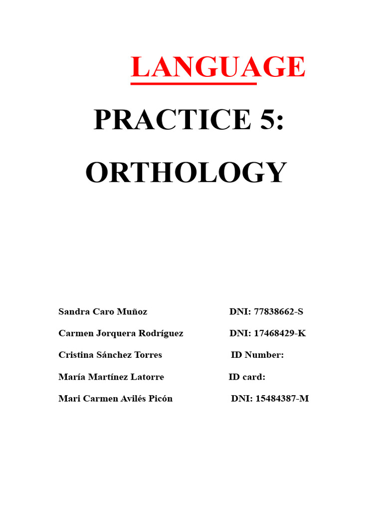 Practice 5 Spelling | PDF | Orthography | Learning