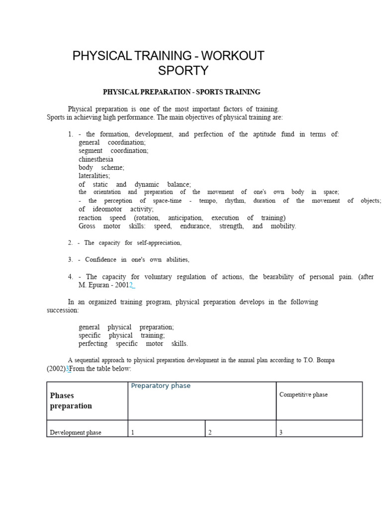 Physical Training for Sports Performance | PDF | Skeletal Muscle ...