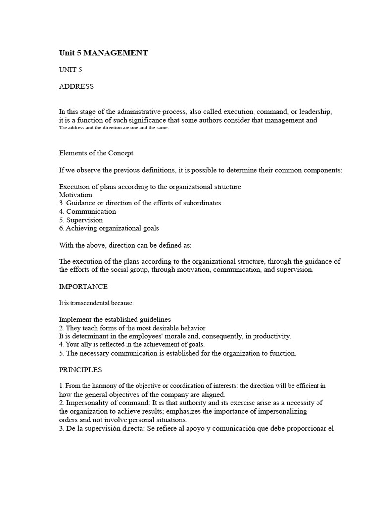 Unit 5 MANAGEMENT | PDF | Motivation | Motivational