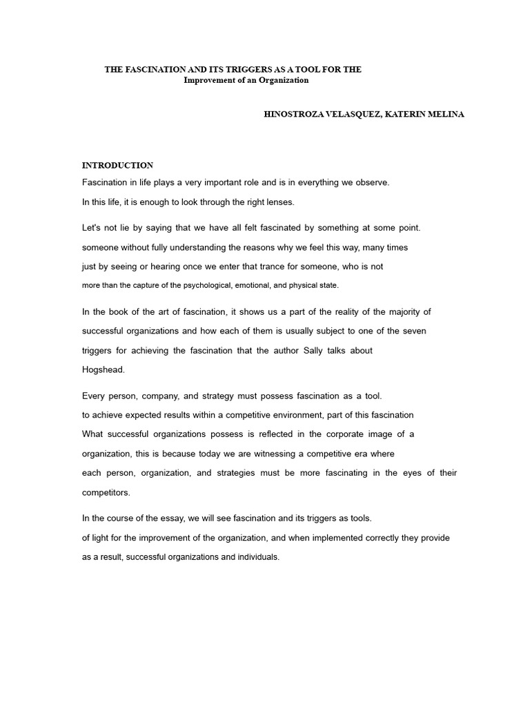Using Fascination to Enhance Organizations | PDF | Reason | Psychology