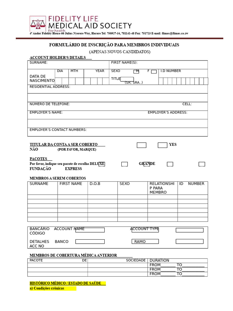 FORMULÁRIO DE INSCRIÇÃO PARA MEMBROS INDIVIDUAIS FLIMAS (2).doc | PDF