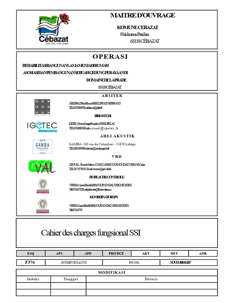 Spesifikasi Fungsional SSI | PDF