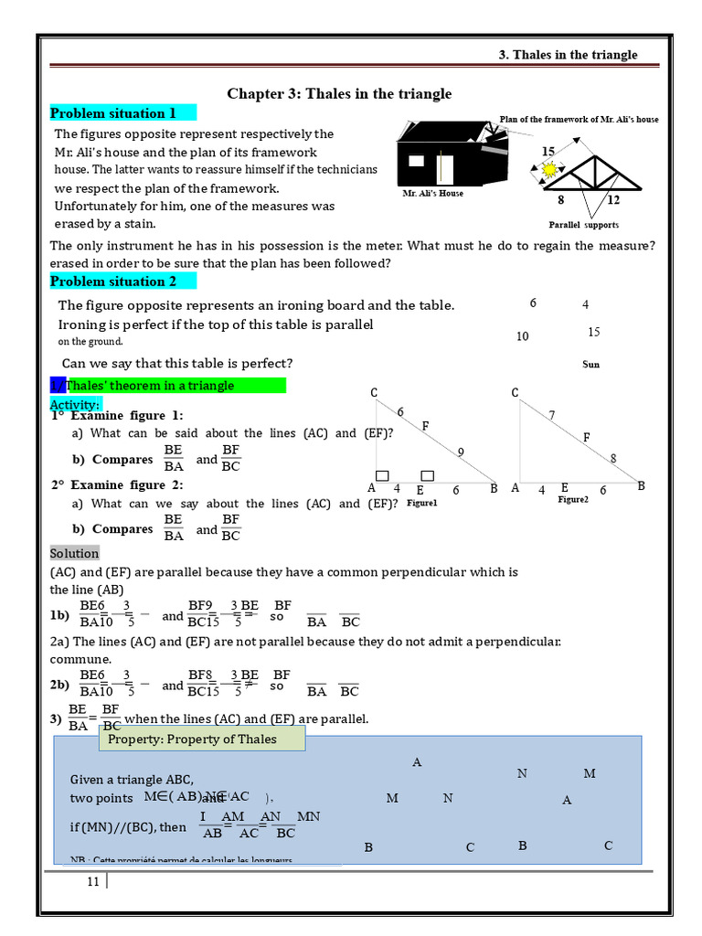 Chapter 3 Thales in The Triangle | PDF | Triangle | Perpendicular