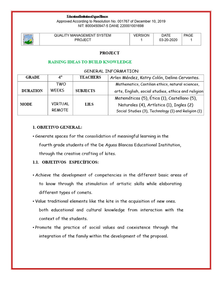 Project The Kites Grade 4 Completed | PDF | Solar System | Kite