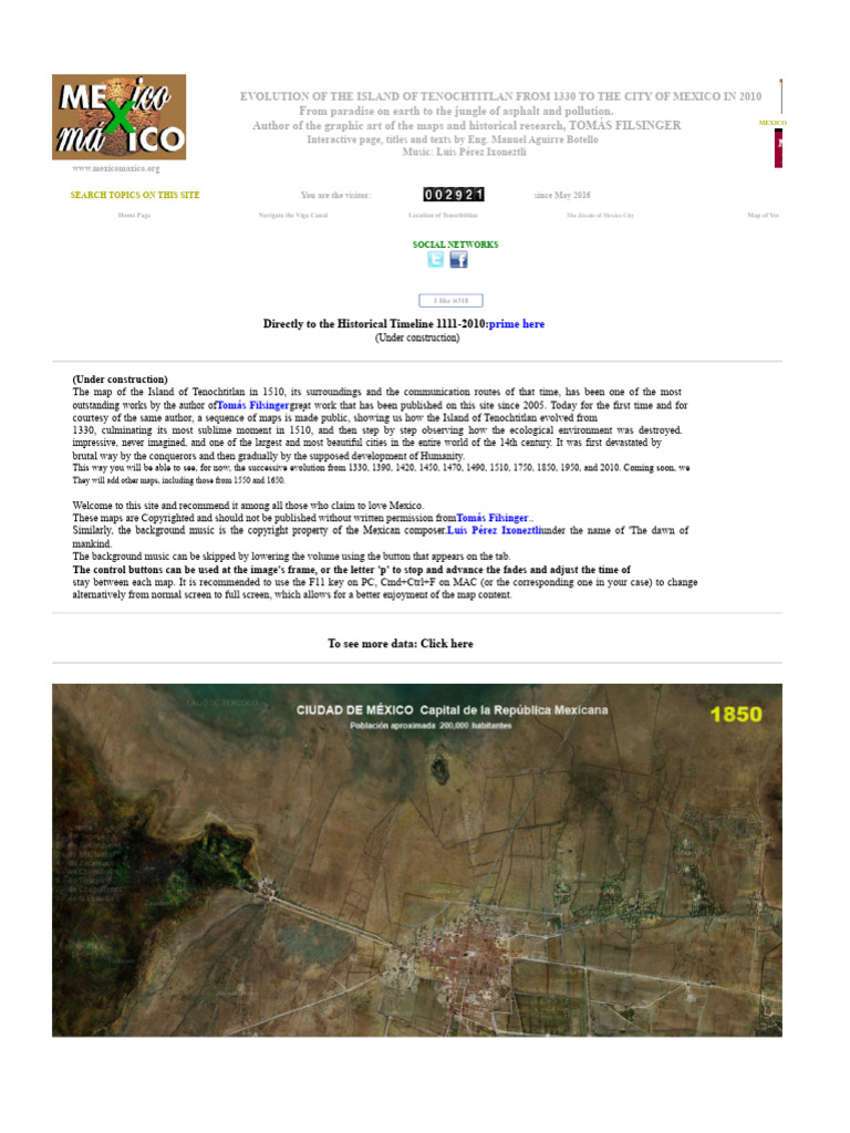 Tenochtitlan Map Tomás Filsinger | PDF | Mexicans | Mexico