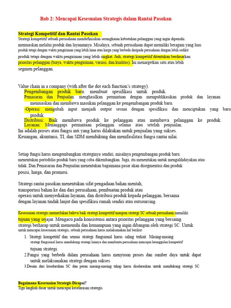 Ringkasan SCM 2 | PDF