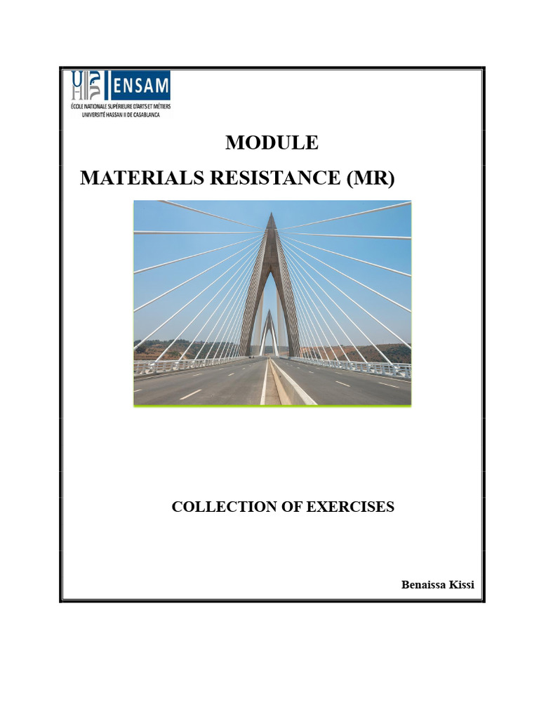 Materials Resistance Exercises Guide | PDF | Bending | Beam (Structure)