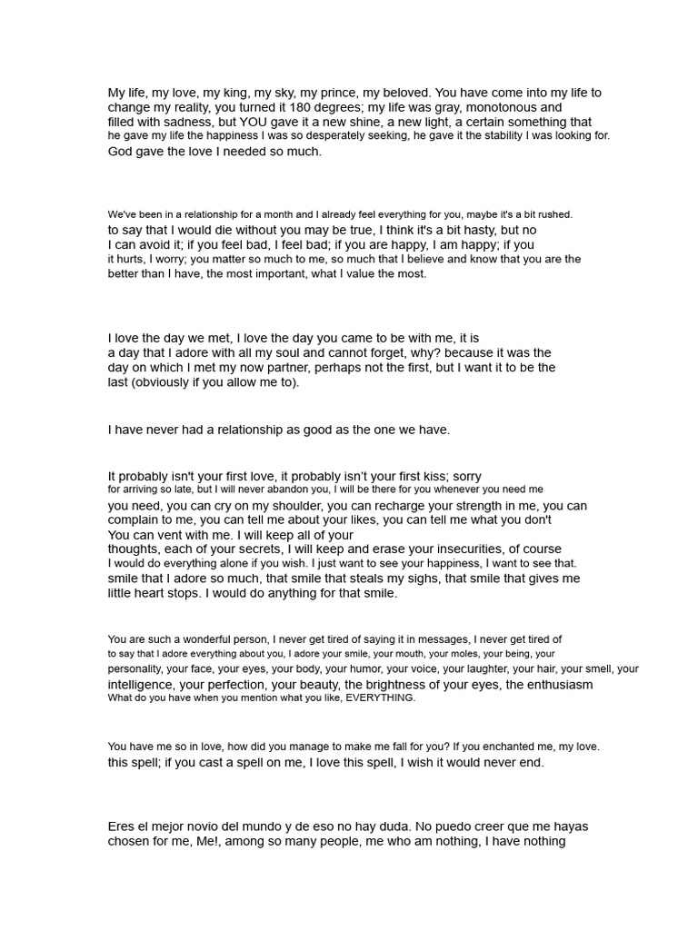 Love Letter To Boyfriend | PDF | Love