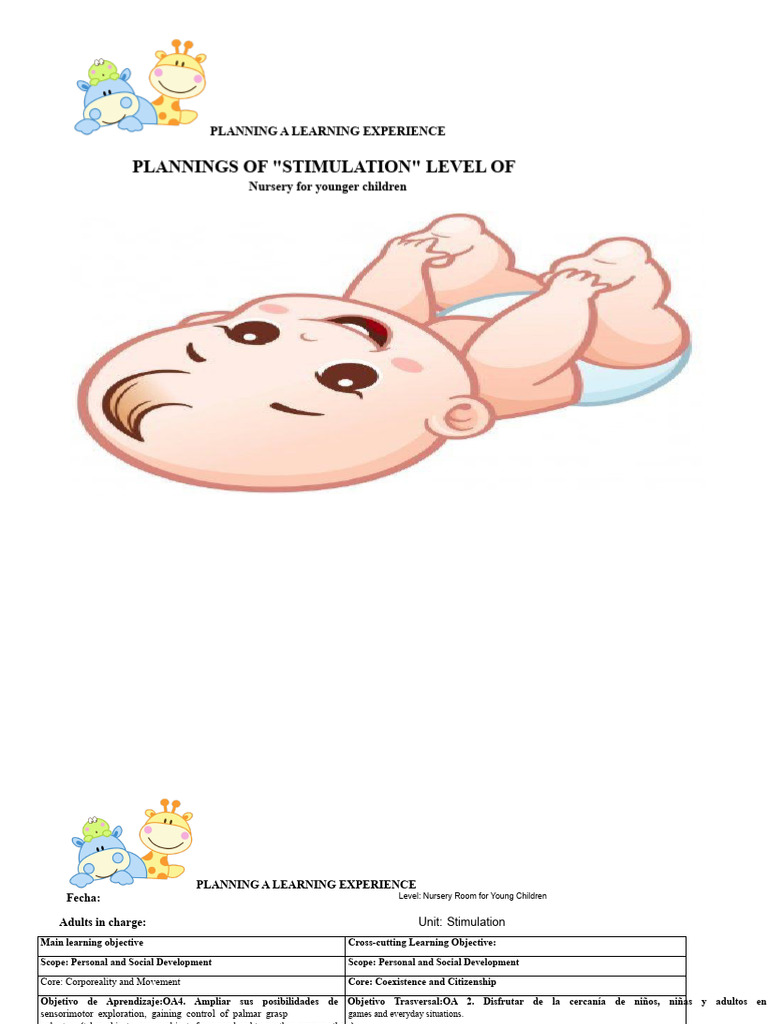 Planning For Infant Nursery Lower Stimulation 2023 | PDF | Toys | Hand
