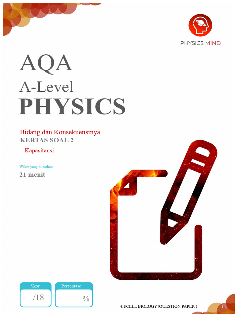 Soal A-Level Fisika: Kapasitansi dan Energi | PDF