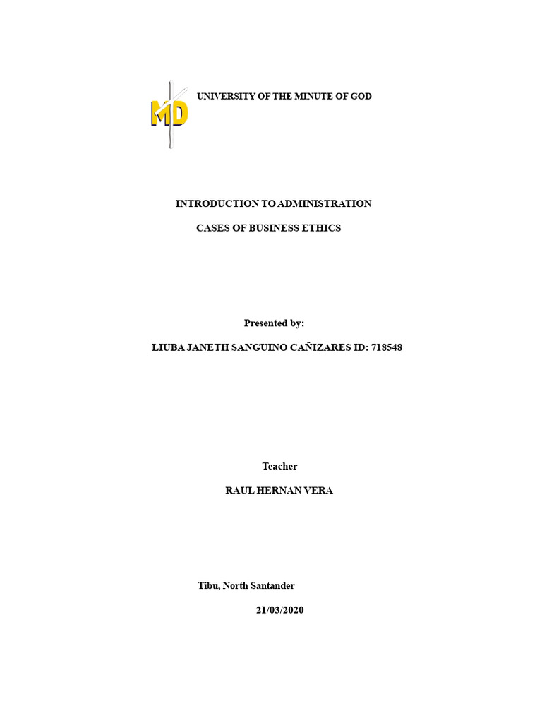 Business Ethics Cases... 2 | PDF