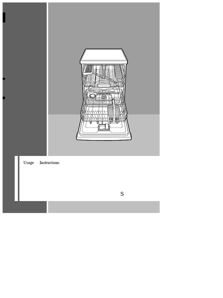 Dishwasher User Manual and Safety Guide | PDF | Dishwasher | Tableware