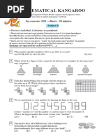 Math Kangaroo Practice Problems Grades 5 6 | PDF | Area | Triangle