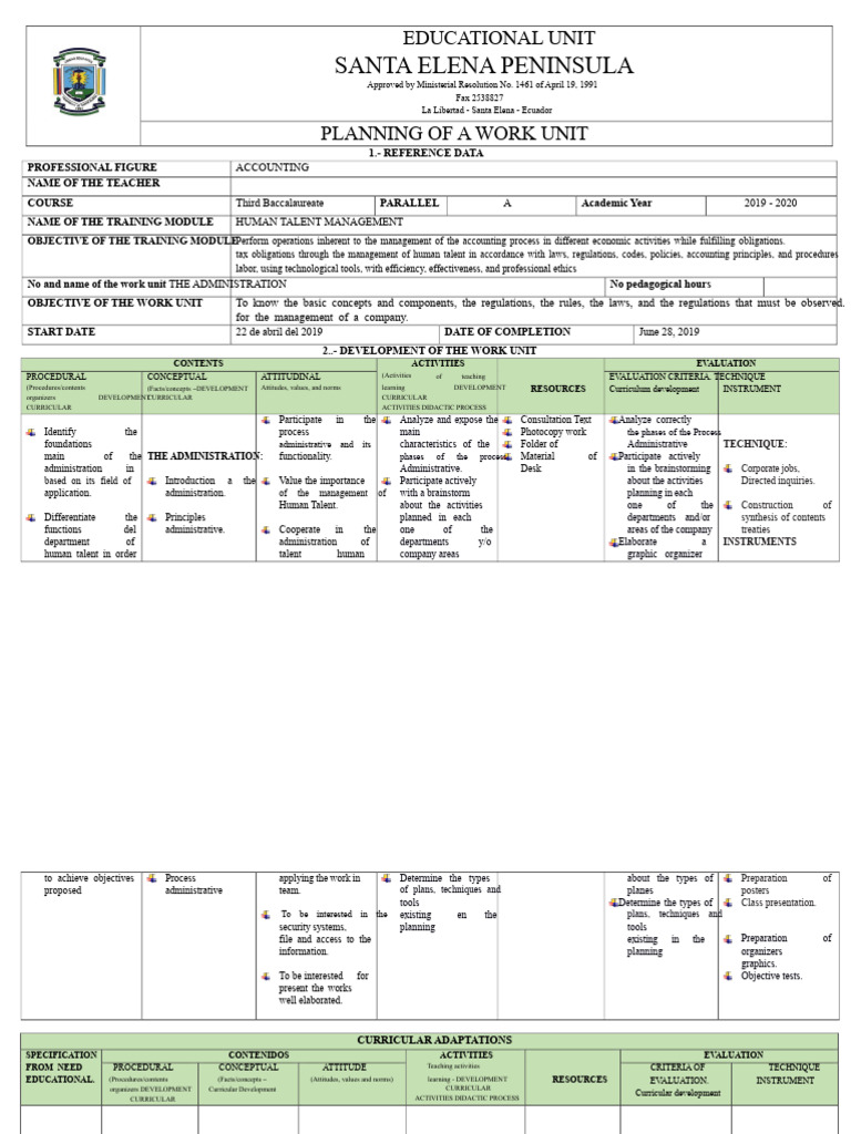Human Talent Pudding | PDF | Curriculum | Evaluation