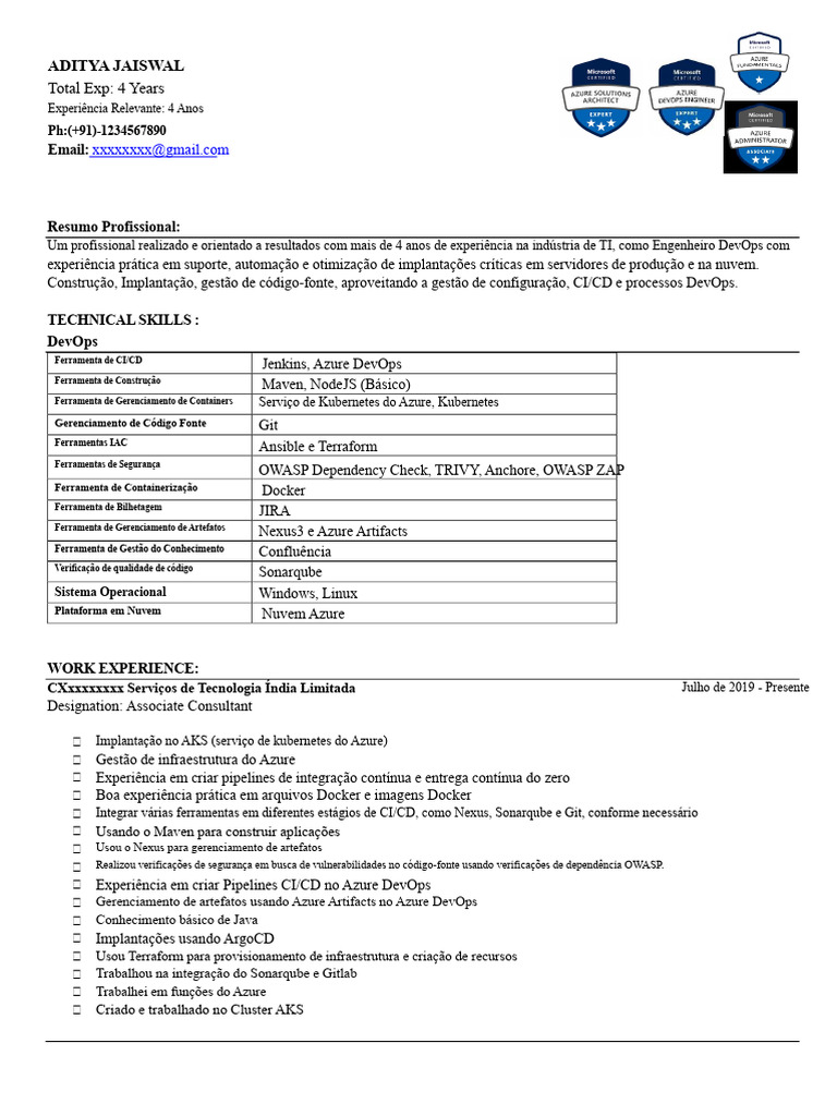 Currículo de DevOps Por DevOps Shack | PDF | Computação em nuvem ...