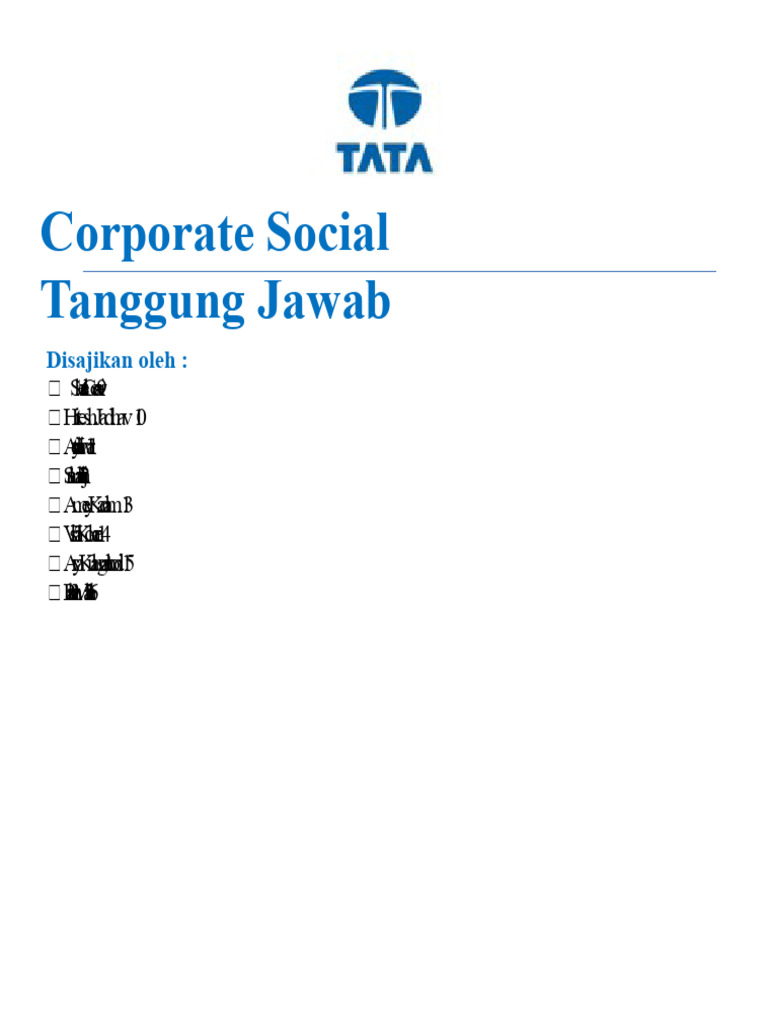 CSR TATA Group: Inisiatif dan Pengaruh | PDF