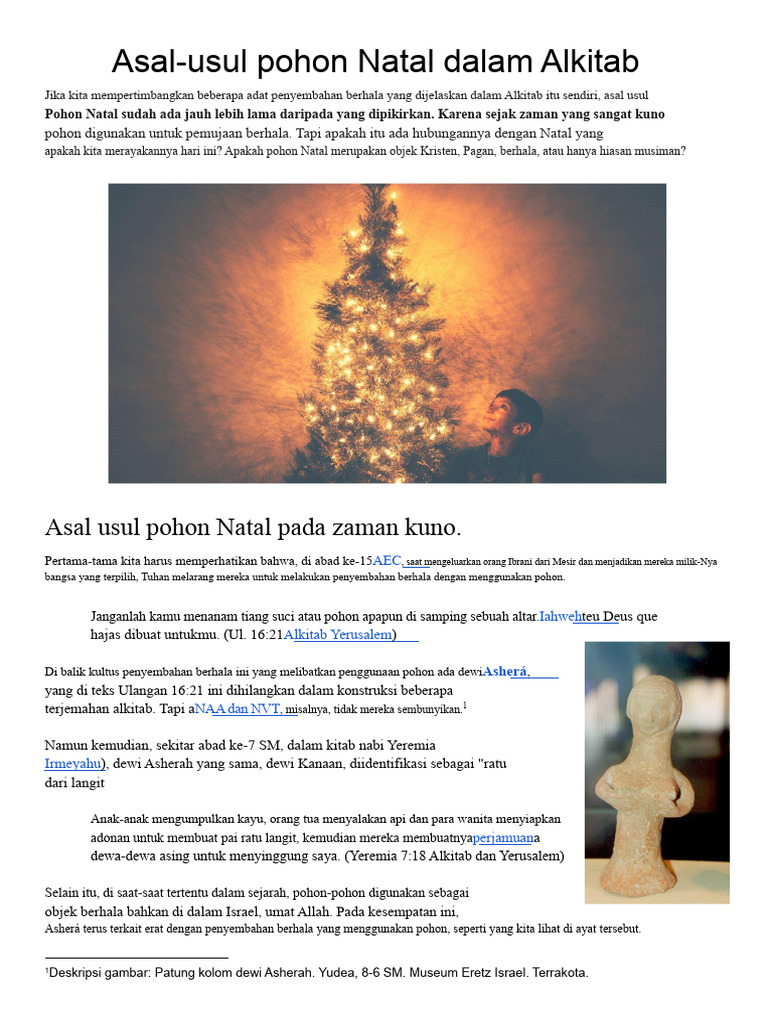 Asal Usul Pohon Natal dalam Alkitab | PDF