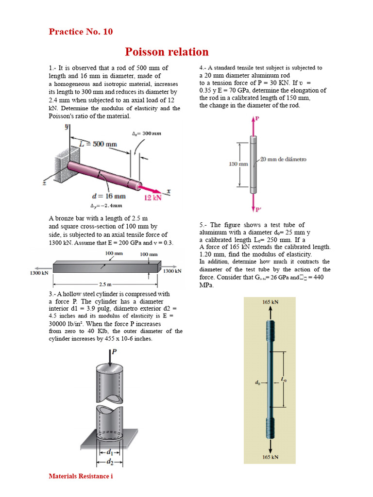 Material Resistance Practice 1 | PDF