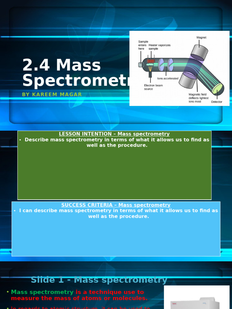 Understanding Mass Spectrometry Basics | PDF | Mass Spectrometry | Mass ...