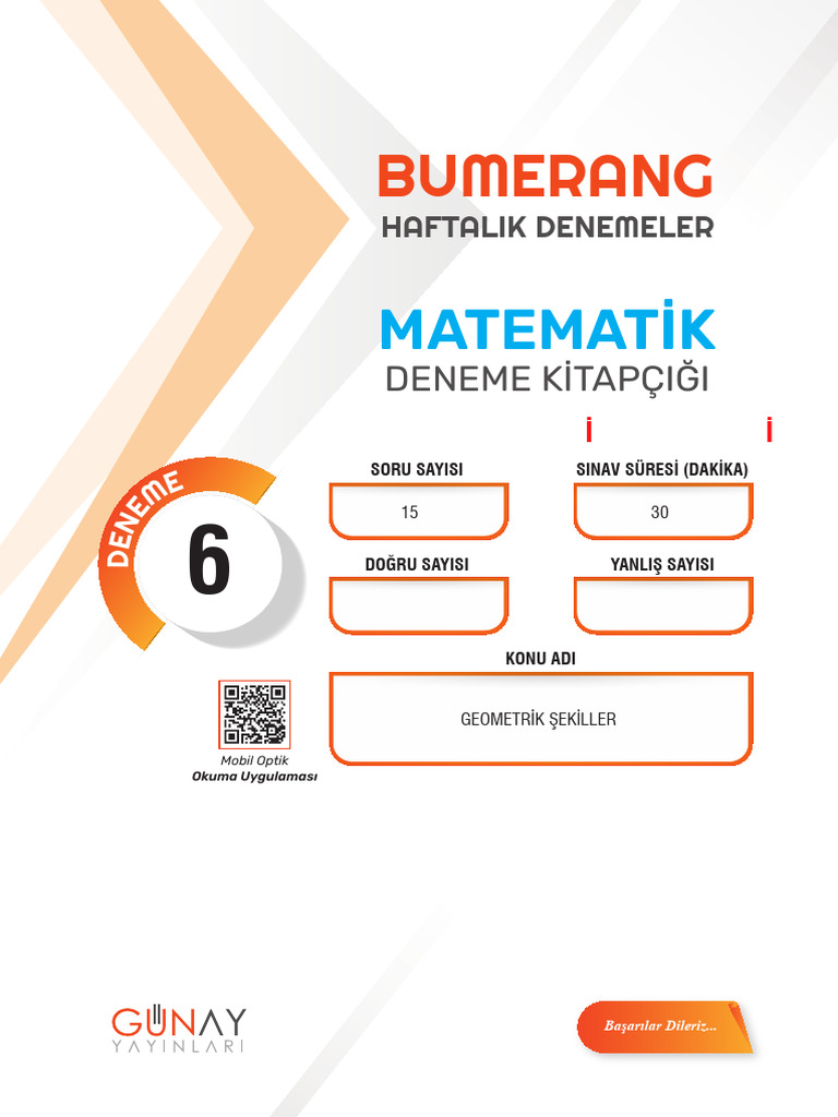 5. Sinif Bumerang Ara Tati̇l Denemesi̇[1] | PDF