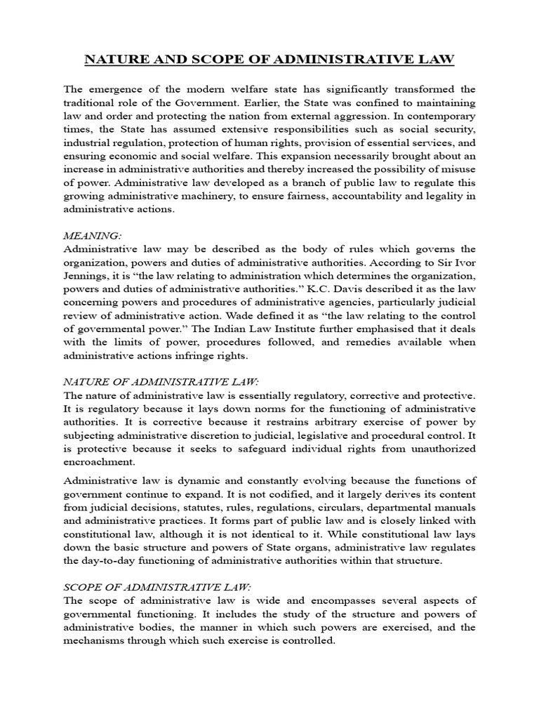 Understanding Administrative Law Scope | PDF | Administrative Law ...