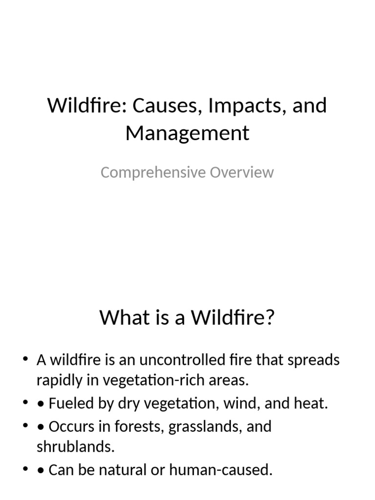 Wildfire Detailed Presentation | PDF | Wildfire | Fires