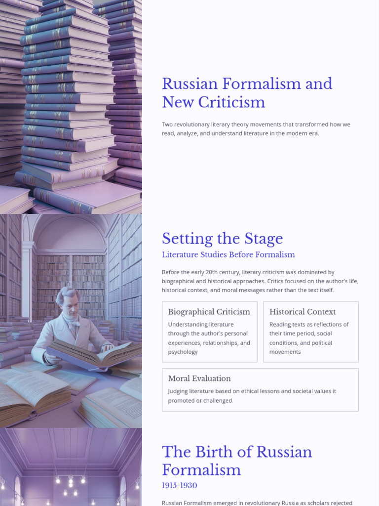 Russian Formalism vs. New Criticism | PDF | Liberal Arts Education