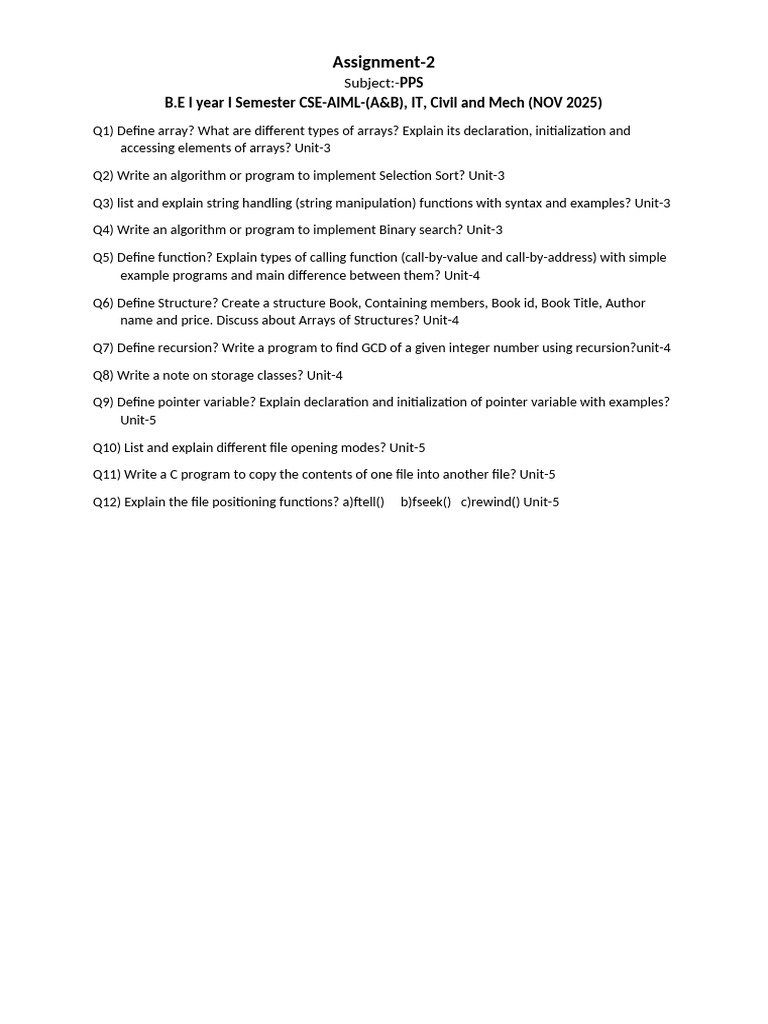 PPS Assignment 2 (NOV 2025) | PDF