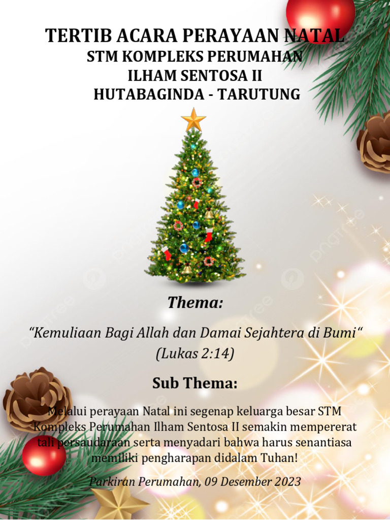 Tertib Acara Perayaan Natal 2023 | PDF