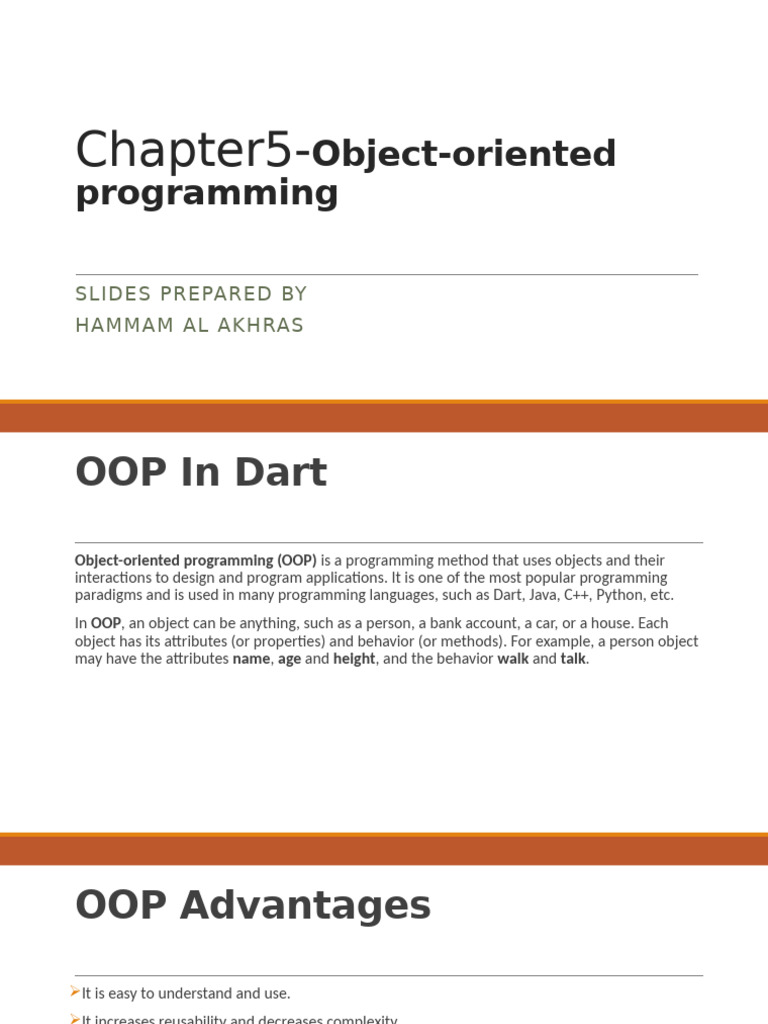 Dart Chapter5 | PDF | Class (Computer Programming) | Method (Computer ...