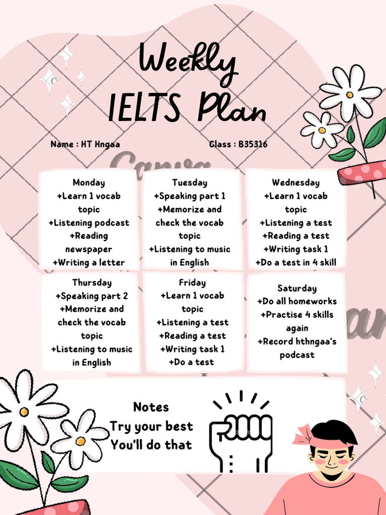 Weekly IELTS Plan | PDF