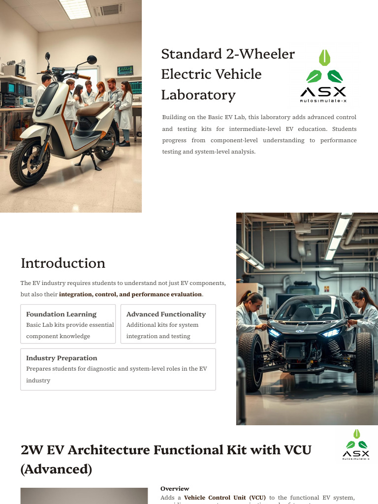 Advanced 2-Wheeler EV Lab Overview | PDF | Hybrid Vehicle | Electric ...