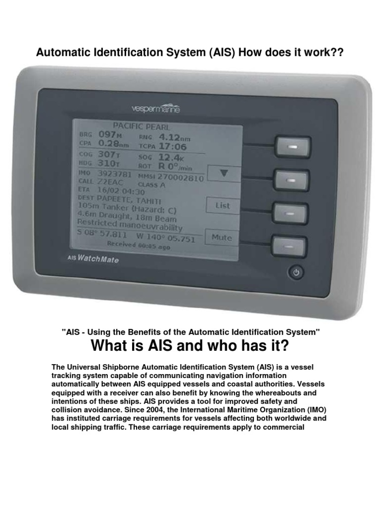 Automatic Identification System | PDF | Ships | Telecommunications