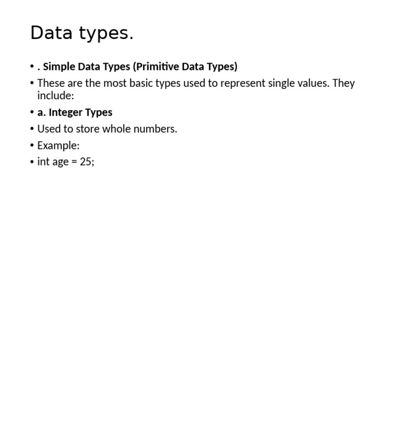 Data Types | PDF