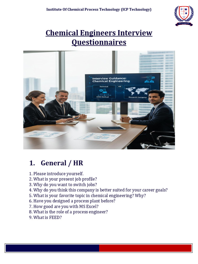 Chemical Engineering Interview Questions | PDF | Distillation | Pump