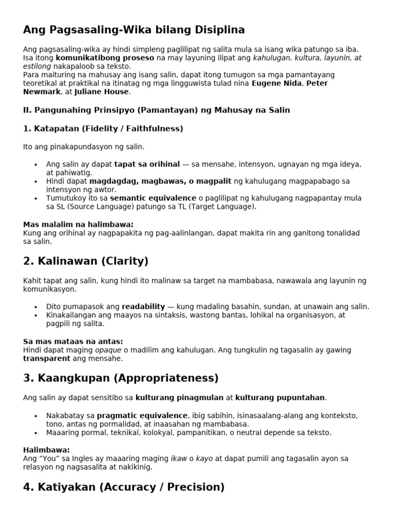 Filipino-10-Pagsasaling-Wika | PDF